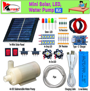 KLVXKEN 5v Mini Solar, Water Pump, 3.7v Battery, 4v LED & Other Science ...