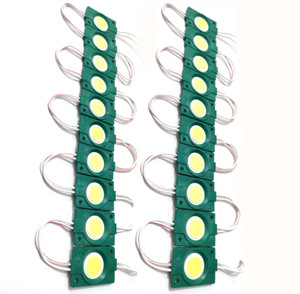 yentel (Pack of 20) 12Volt 2.4 Watt IP65 COB Coin Module Green Led ...