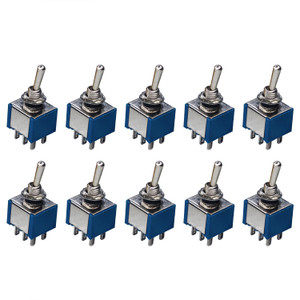 Electronic Spices 3a 125v 6 Pin Dpdt Metal Body Mini Toggle Switches ...