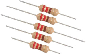 INVENTO 25Pcs 220Ohm Carbon Film Resistor 1/4WResistance 0.25Watt 250mW ...