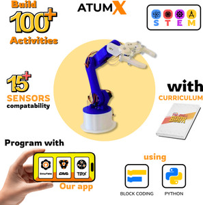 Atumx Robotic Arm kit - 6DOF Mini-industrial robotic arm kit | DIY Stem ...