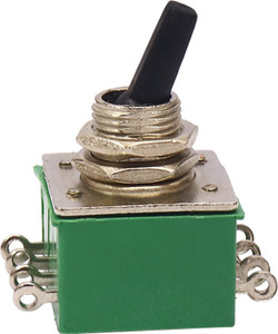 Electronic Spices 5A 8 pin DPDT Green color small toggle switch ...