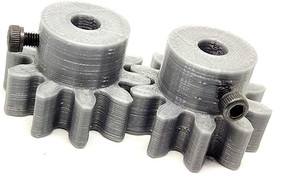 INVENTO 2pcs 3D Printed Plastic Spur Gear 10 Teeth, 30mm dia, 10mm ...