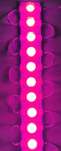 Howay 10 Pieces DC 12 Volt 1.5 Watt CAP Shape High Brightness Pink LED ...