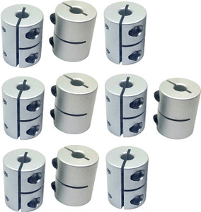 INVENTO 10Pcs 6x6mm Motor Jaw Shaft Coupler Aluminum 6mm to 6mm Rigid ...