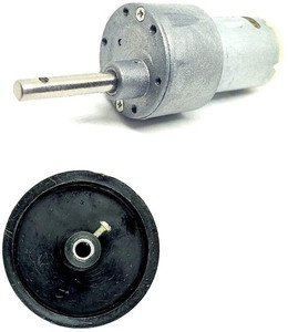 INVENTO 1pcs 12v 10 Kg-cm 1000 RPM Side Shaft Geared DC Motor with 65mm ...