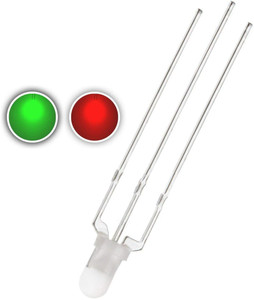 INVENTO 10pcs 3mm 3pin 3V RG Red Green Bi-Colors Cathode RG LED Diodes ...