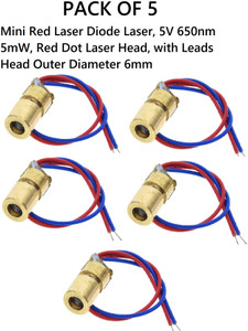 SG Flash PACK OF 5 Mini Red Laser Diode Laser, 5V 650nm 5mW Electronic ...