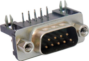 Electronic Spices DE-9 9 pin Right angle panel mount D-sub miniature ...