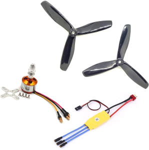 INVENTO 1Pcs 2500KV BLDC Brushless Motor+ 30A ESC + 5045 5x4.5 5 inch 3 ...