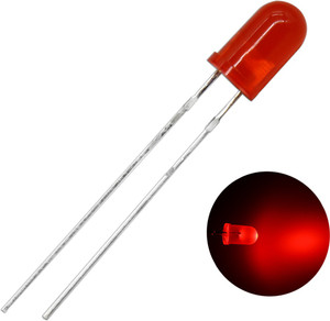 Electronic Spices 3mm Red color LEDs round shape pack of 100 (Red in ...