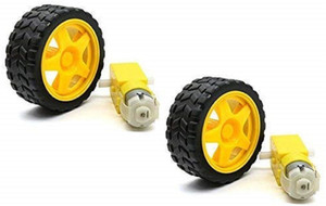 Robotbanao BO Motor Wheel + Single Shaft BO Motor - Set of 2 Motor ...