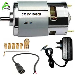 AMTIX 775 DC MOTOR WITH 1 AMP ADOPTER , CHUCK SET AND FM (Combo)amt775c ...