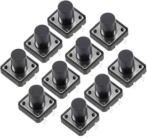 R&D 12x12x12mm Tactile Push Button Switch-(10Pcs) Electronic Components ...