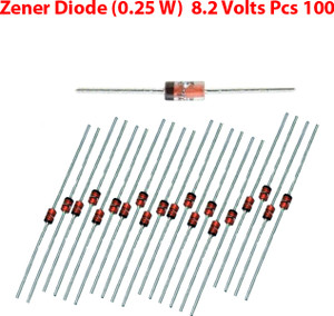 ELPH Zener Diode 8.2 Volts 1/4 Watt pieces 100 Electronic Components ...