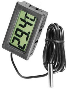 INVENTO Temperature Gauge Mini LCD Digital Thermometer with Probe for ...