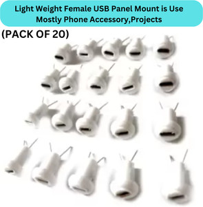 TechSupreme Panel Mount Micro USB Female Socket (PACK OF 20) Electronic ...