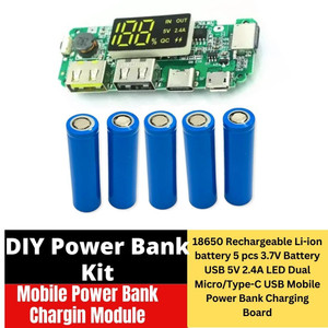 Spire DIY POWER BANK MODULE KIT Charging Module Dual USB 5V 2.4A Type-C ...
