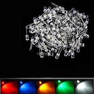yentel 100 Pics 5mm 3in1 RGB Auto Flashing LED slow flash and fast ...