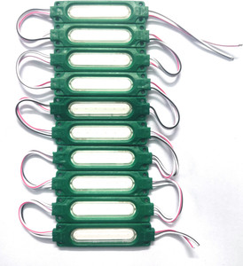 Steko Pack of 10 Pieces (GREEN) DC 12V 2 Watt Capsule Shape LED Module ...