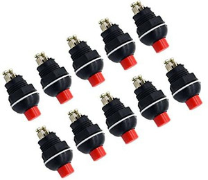 Electronic Spices Push Button Horn Switch Round OFF-ON 1A/125V 2PIN ...