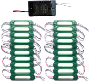 Steko (20-Pieces) Green DC 12V 2 Watt Capsule Shape LED Module + DC 12 ...