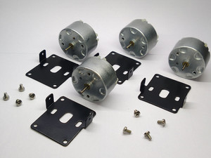 DULU AND SARALA 4 pcs 6 Volt DC Motors with worm gear supported metal ...