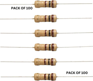 MAG BEE 100R Carbon Film Resistor 1/4 W Resistance 0.25 Watt - Pack of ...