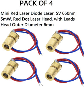 3REE PACK OF 4 Mini Red Laser Diode Laser, 5V 650nm 5m Electronic ...