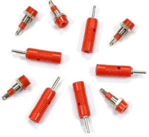 ERHIndia (5 Pair Red) 2mm Banana Pin Connector Male Electronic ...