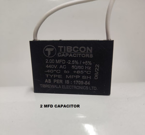 M&M HARIS 2 MFD Tibcon Capacitor for Ceiling Fan & Mini Cooler Motor ...