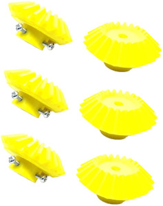 INVENTO 6pcs 3DPlastic Bevel Gear 20 Teeth,53mm dia,15mm Width,6mm hole ...