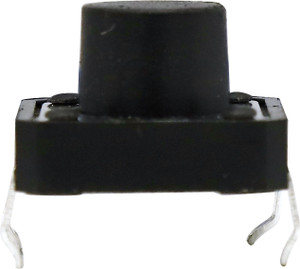 Electronic Spices 12 x 12 x 8mm Black color tactile momentary push ...