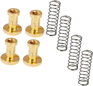 INVENTO 4Pcs T8 anti backlash nut Pitch 2mm spring Lead 8mm Brass ...