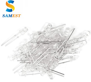 samest 500PCS 5mm White LED Diode Lights Intensity Super Bright ...