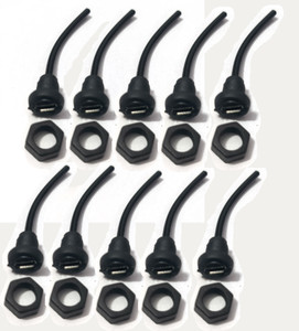 yentel (PACK OF 10) Panel Mount Micro USB Female v8 Connector with nuts ...