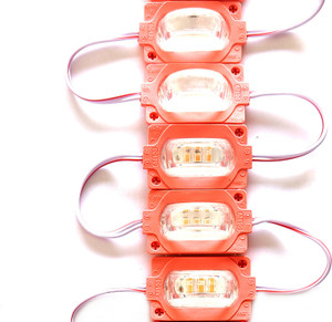 Steko 5 Pieces (PINK) DC 12V 1.5 Watt 3 LED Half Tyre Shape LED Module ...