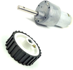 INVENTO 1pcs 12v 10 Kg-cm 1000 RPM Side Shaft Geared DC Motor with 55mm ...