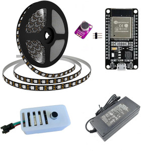 Electrobot WLED Sound Reactive,Pre-Soldered ESP32 with MAX4466 Mic,5m ...