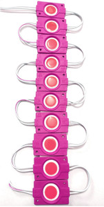 Wizzo (PINK) 10 Pieces 12 Volt 2.4 Watt DC Coin LED Module Light Lamp ...