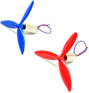 INVENTO 2Pcs DC 3.7V 816 8x16mm Micro Coreless Motor With 50mm 3 Blade ...