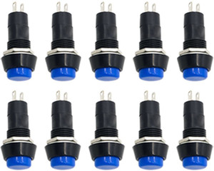 Electronic Spices PACK OF 10 On/Off 2 pin Self-Locking Latching Push ...