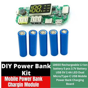 Spire DIY POWER BANK MODULE KIT Charging Module Dual USB 5V 2.4A Type-C ...