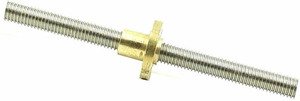 INVENTO 1Pcs 100mm SS304 Threaded Rod M6 6mm OD+M6 nut 1mm Pitch 6mm T ...