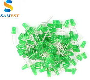 samest 500PCS 5mm Green LED Diode Lights Intensity Super Bright ...