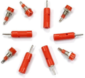 ERH India (5 Pair Red) 2mm Banana Pin Connector Male 5 Pcs Red ...
