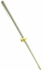 INVENTO 1Pcs 400mm SS304 Threaded Rod M6 6mm OD+M6 nut 1mm Pitch 6mm T ...