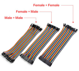 Estallion 120 Pieces Jumper Wire Set 40 M-M|40 M-F|40 F-F Breadboard ...