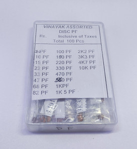 Inno Supplies Capacitor Box 100 Piece Multiple Values PF Disc Ceramic ...