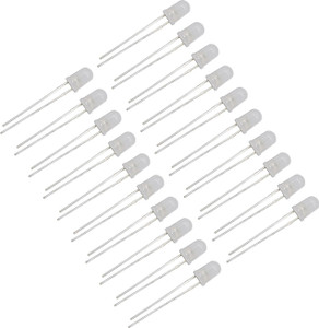 Electronic Spices 3mm White color LEDs round shape pack of 1000 (White ...